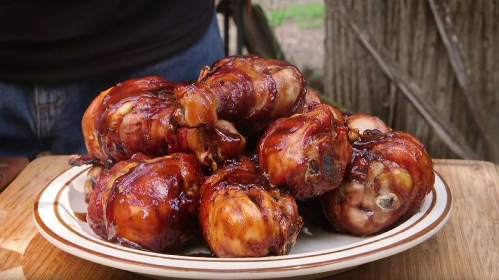 Chicken Legs with Caribbean BBQ Rum Sauce – BBQ Pit Boys