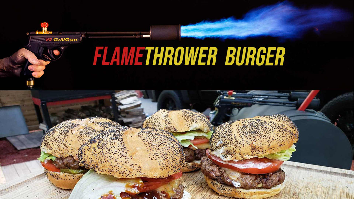 FlameThrower Cheeseburger – BBQ Pit Boys